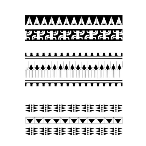 Premium Vector Polynesian Armband Tattoo Stencil Pattern Samoan Black
