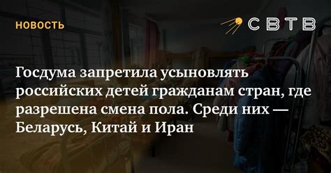 Госдума запретила усыновлять российских детей гражданам стран где