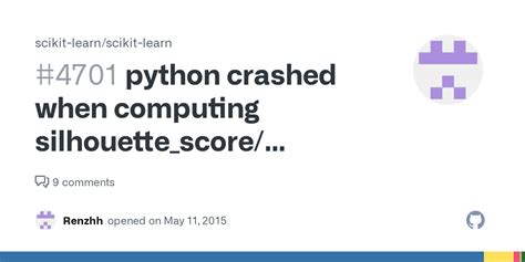 Python Crashed When Computing Silhouette Score Silhouette Samples Of KMeans On Large Amounts Of
