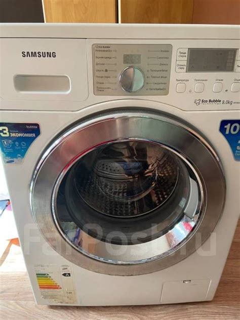 Стиральная машина. Sumsung eco bubble 8 кг, Samsung, 8,0 кг, б/у, в ...