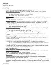 MKTG300 MIDTERM 1 REVIEW Doc MKTG300 MIDTERM 1 REVIEW CHAPTER 1 1