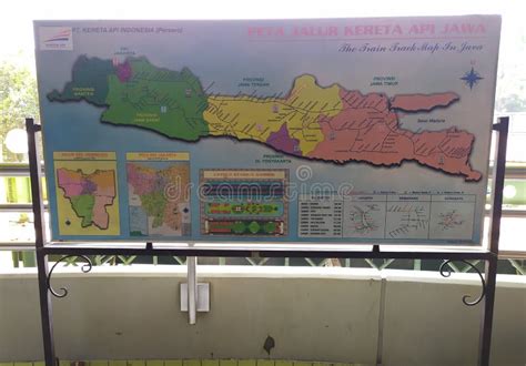 Jakarta Indonesia October 2023 Map Of Railway Lines In Java Editorial Stock Image