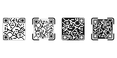Значок сканирования Qr кода Сканирование цифрового Qr кода Qr код для