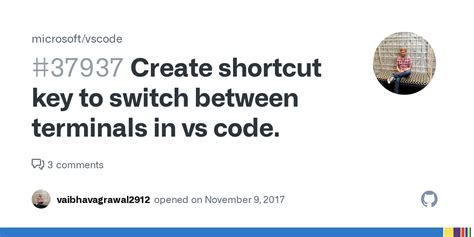 Create Shortcut Key To Switch Between Terminals In Vs Code · Issue