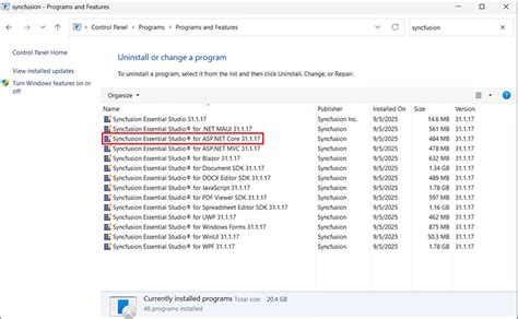 Installing Syncfusion Aspnet Core Web Installer Syncfusion