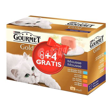 purina gourmet gold mousse alimento húmedo para gatos en surtido de