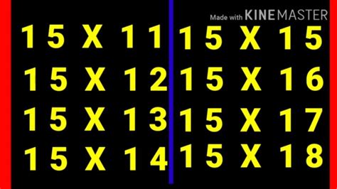 15 Ka Table 20 Tak 15 Table Up To 20 15 Ka Pahada 20 Tak 15 Table Up