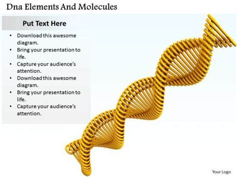Stock Photo Dna Elements And Molecules Ppt Template