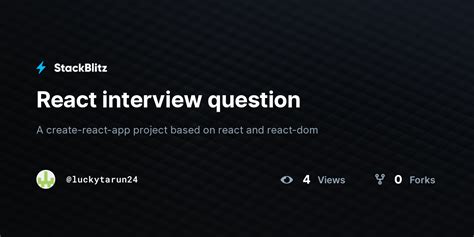 React Interview Question Stackblitz