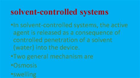 Solvent Diffusion And Chemically Controlled Drug Release System