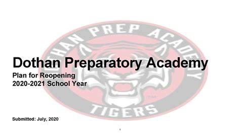 Dothan Preparatory Academy Plan For Reopening 2020 2021
