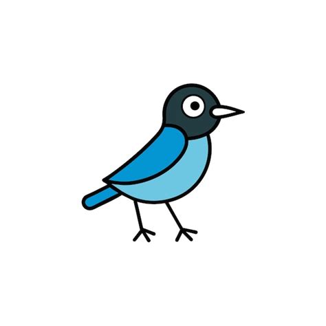 Premium Vector Broadbill Bird Walks Icon Vector Illustration