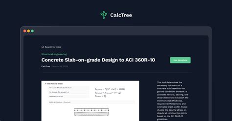 Design A Concrete Slab On Grade To Aci 360r 10 Calctree