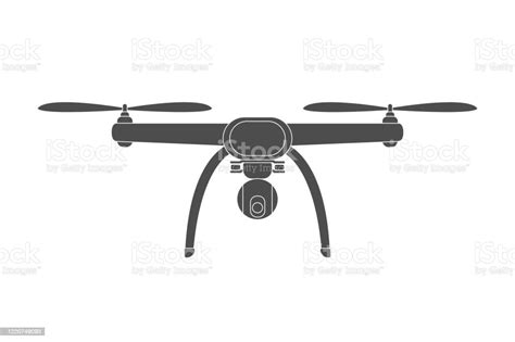 무인 항공기 아이콘입니다 쿼드 콥터 무인 공중 차량 벡터 그림입니다 Multicopter에 대한 스톡 벡터 아트 및 기타 이미지 Multicopter 감시 교통수단