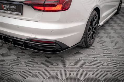 maxton heck ansatz flaps diffusor für audi a4 b9 facelift schwarz