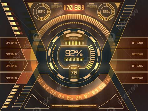 Hud Ui For Business App Technology Economics Data Vector Technology