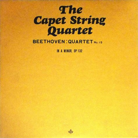 【中古】 非売品lp カペー四重奏団 The Capet String Quartet♪beethovenquartet №15 In A