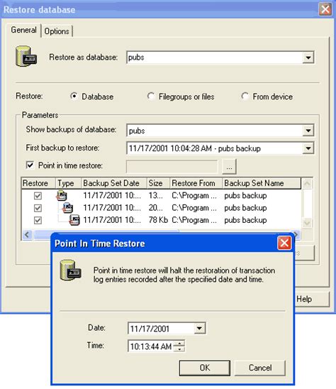 Restoring Your Data 101 Database Journal