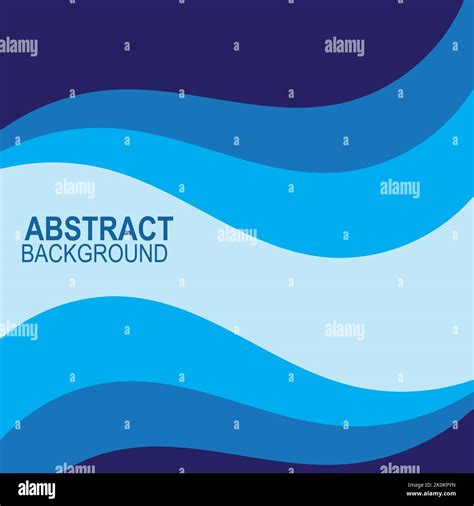Blue Wave Vector Abstract Background Flat Design Stock Illustration