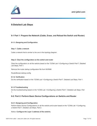 CCNA Lab Configuring Inter VLAN Routing PDF Computer Networking Computing