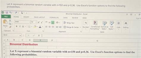 solved let x represent a binomial random variable with n 150