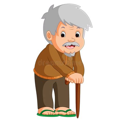 Cartoon Old Man Walking Stick Stock Illustrations 1305 Cartoon Old