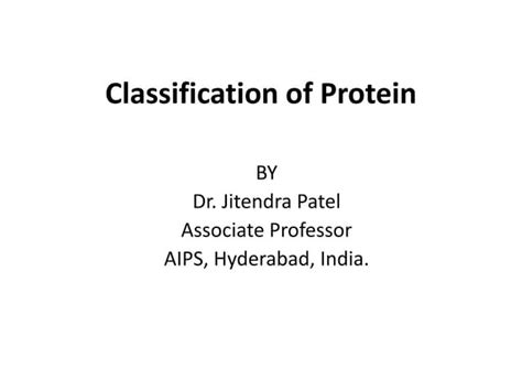 Classificationofprotein 210326100903 Pdf