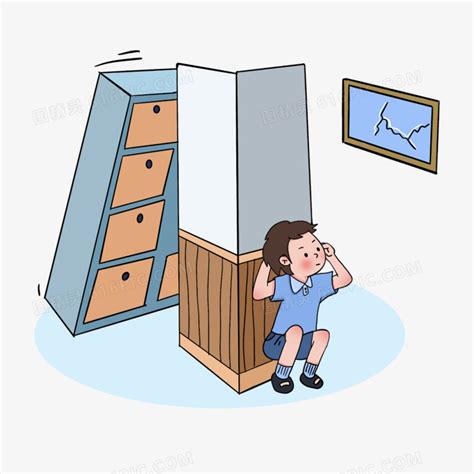 一组地震逃生自我保护指南套图元素之夺墙角图片免费下载 PNG素材 编号ve9iw8rr9 图精灵
