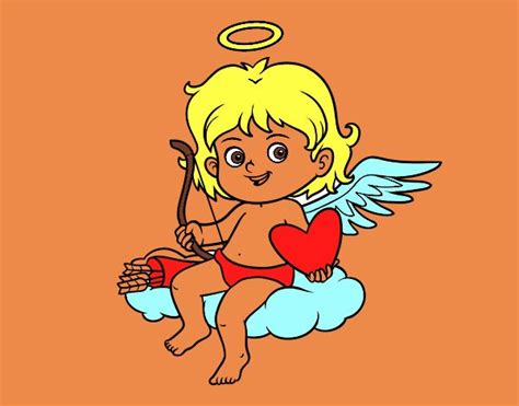 Dibujo de Cupido en una nube pintado por en Dibujos net el día 24 10 23