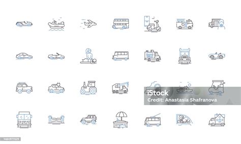 트렉 라인 아이콘 컬렉션입니다 모험 여행 트레킹 산 황야 트레일 탐험 벡터 및 선형 그림 탐험 배낭 여행 자연 개요 표지판 세트 고독 개념에 대한 스톡 벡터 아트 및 기타