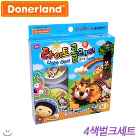 도너랜드 라이트클레이 4색벌크세트 점토 미술 찰흙 학습 공작 완구 예스24