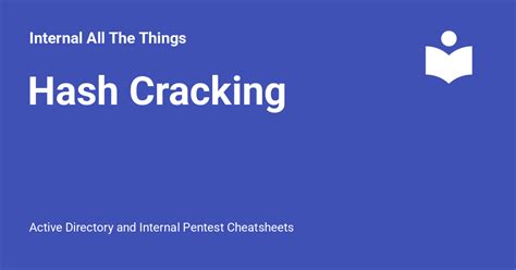 Hash Cracking Internal All The Things