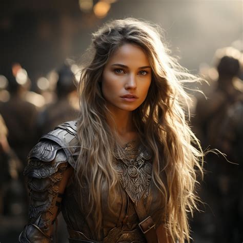 Premium Photo An Massive Epic Fantasy Battle A Female Elvish Warrior