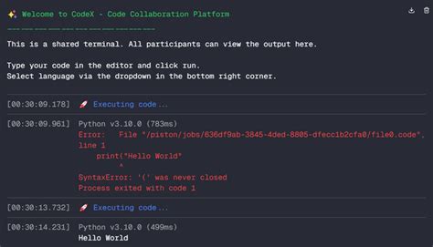 Codex Code Collaboration Platform