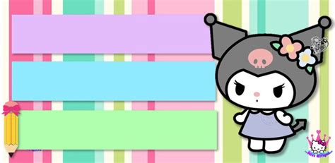 Etiqueta Kuromi Etiquetas Escolares Para Niño Imprimibles Escolares Manualidades Escolares