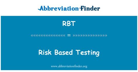 Rbt 정의 리스크 기반 테스트 Risk Based Testing