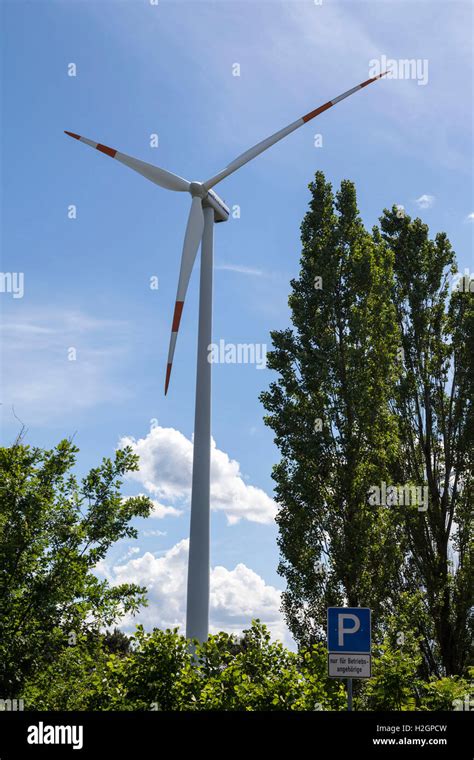 A Wind Power Electrical Generator In Poland Stock Photo Alamy