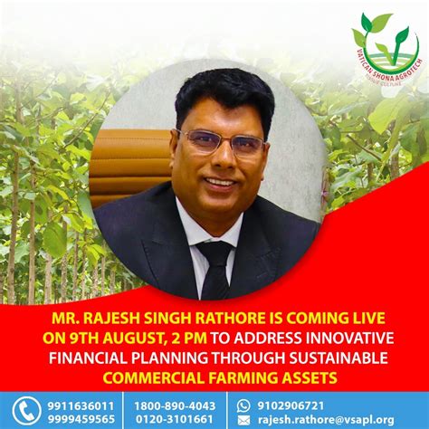 Mr Rajesh Singh Rathore Agroforestry Commercial Project Facebook