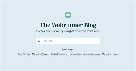 The Webrunner Blog Webrunner Media