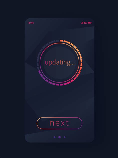 Progress Screen Updating Mobile App Interface Ui Design Vector Art At Vecteezy