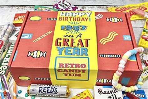 Retro Candy Yum ~ 1957 66th Birthday T Box Of Nostalgic Retro Candy