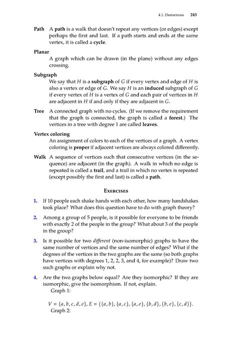 Discrete Mathematics Definitions Path A Path Is A Walk That Doesnt Repeat Any Vertices