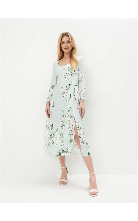 Rochie Midi Cu Flori Culoare Verde MOHITO 084BS 07P