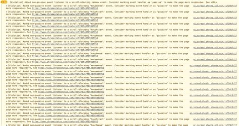 Consider Violation Warning For Event Listeners SpreadJS SpreadJS