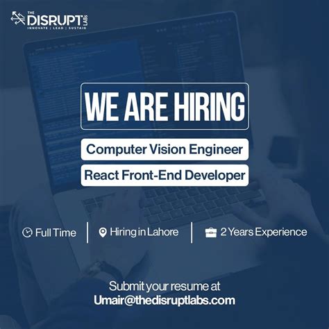 the disrupt labs on linkedin hiring lahorejobs thedisruptlabs
