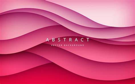 Premium Vector Multi Colored Abstract Pink Dynamic Wavy Papercut
