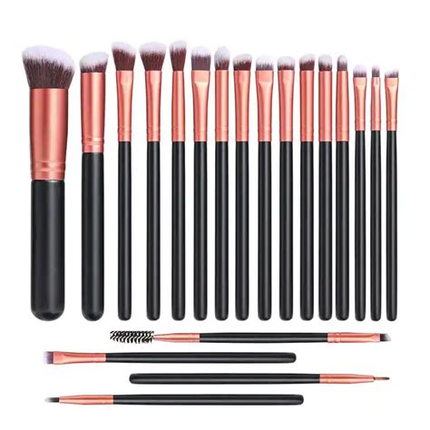20pcs Rose Gold Makeup Brush Set Eyeliner Eyeshadow Blending Brush