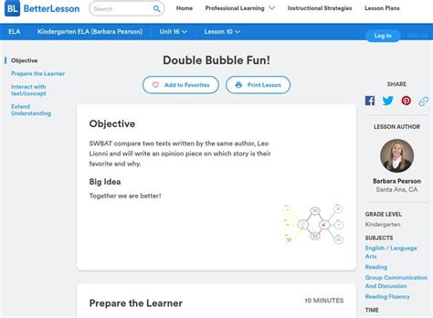 Better Lesson Double Bubble Fun Lesson Plan For Kindergarten Lesson