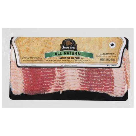 Save On Boars Head Bacon Uncured Sliced All Natural Order Online