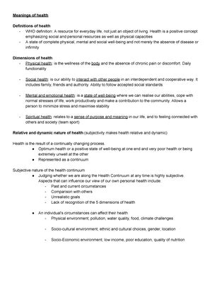 Pdh Core Meanings Of Health Meanings Of Health Definitions Of